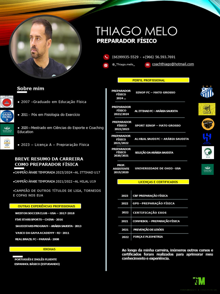 THIAGO MELO CV PORTUGUÊS | PDF