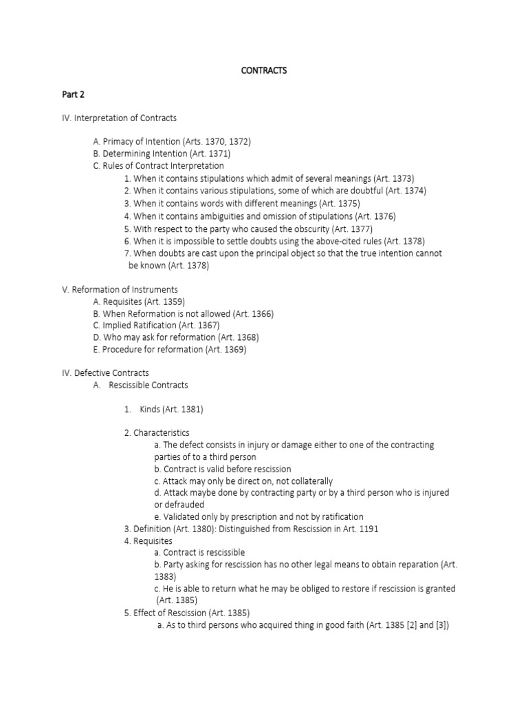 Contracts Part 2 | PDF