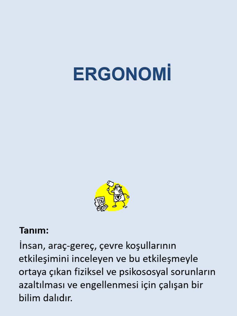 Ders 6. Ergonomi | PDF
