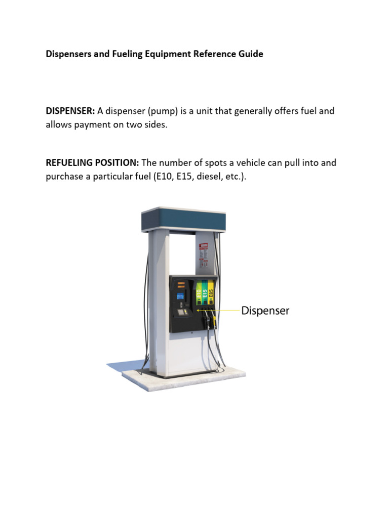 Dispensers and Fueling Equipment Reference Guide | PDF