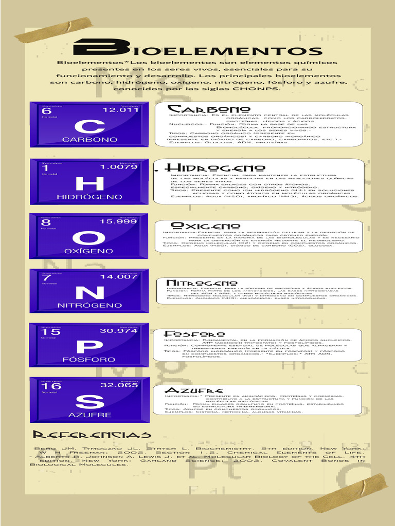 Elementos Esenciales para la Vida | PDF | Compuestos orgánicos ...