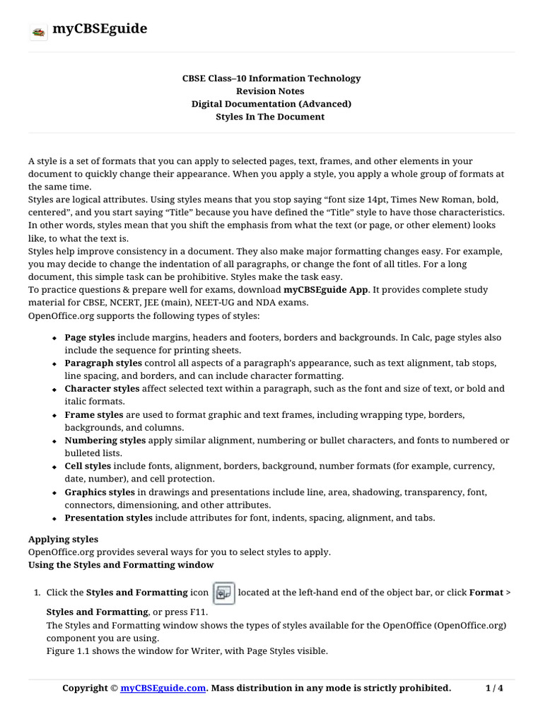 10 It Digital Documentation Notes01 | PDF