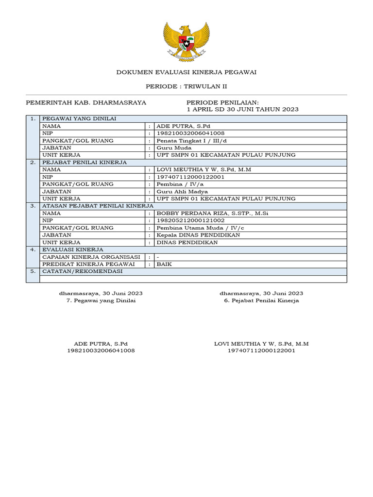 TW - II - SKP 2023 - Ade Putra - Dokumen | PDF