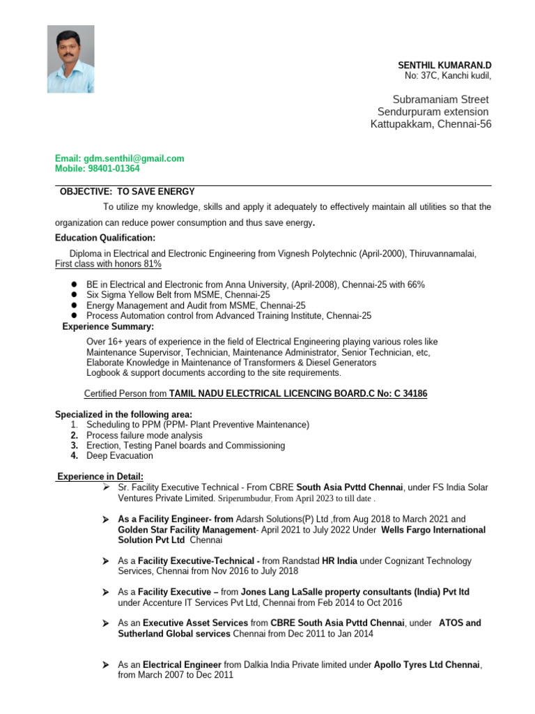 Senthil-CV 1 Updated | PDF