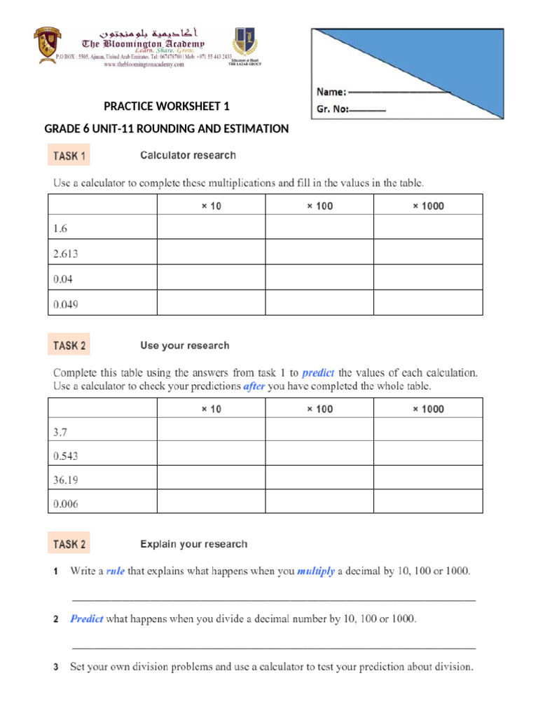 Rounding Decimals Rules | PDF