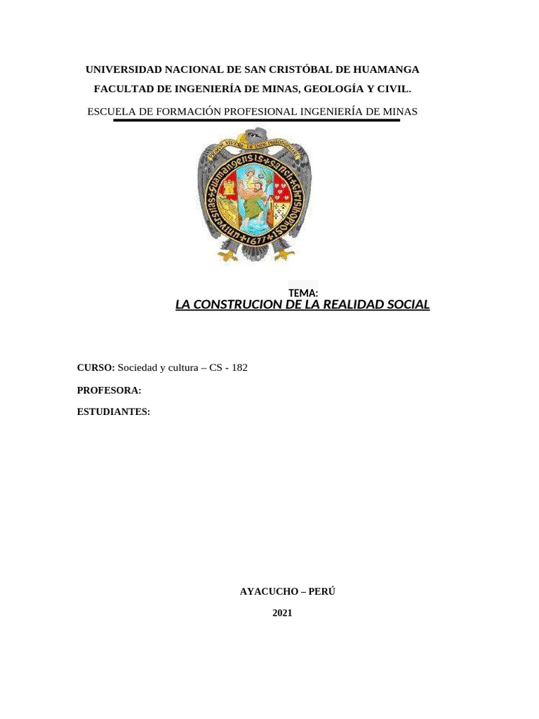 Construccion de La Realidad Social | PDF