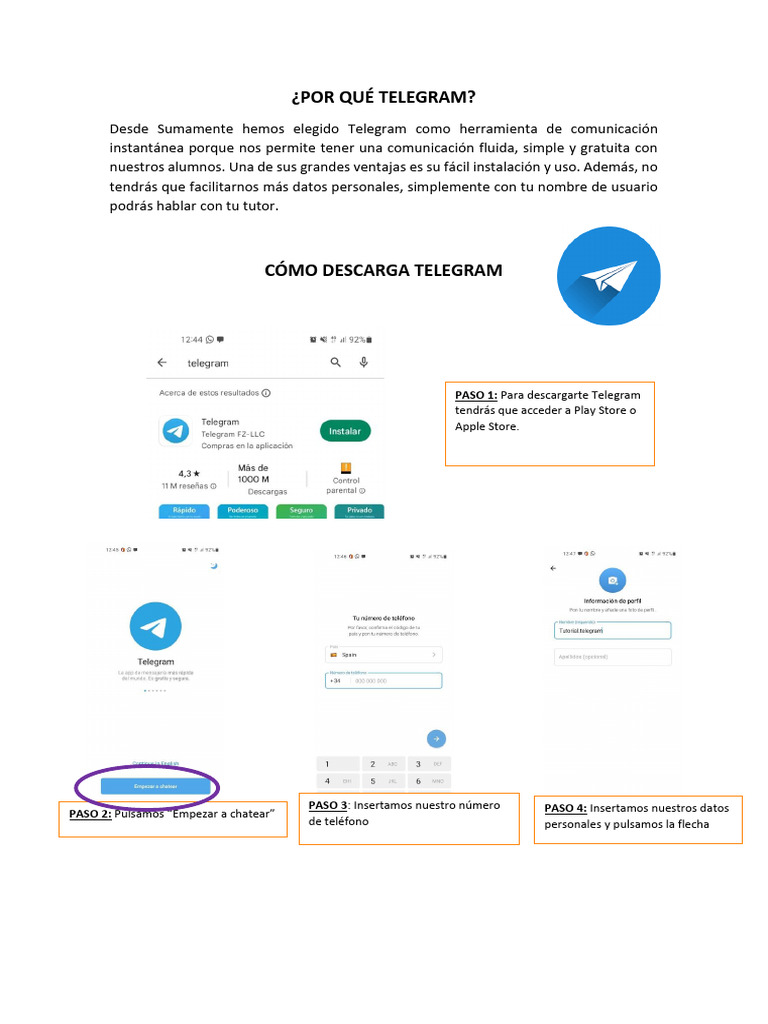 MANUAL DESCARGA TELEGRAM | PDF