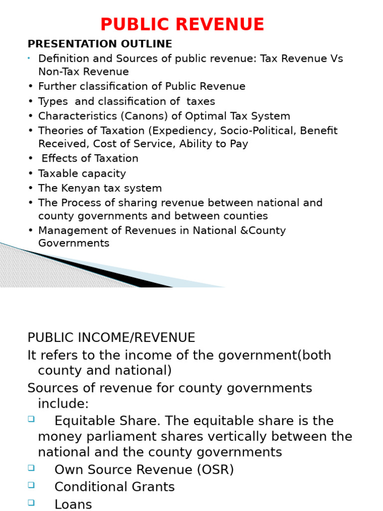 Lecture 5-Public Revenue | PDF