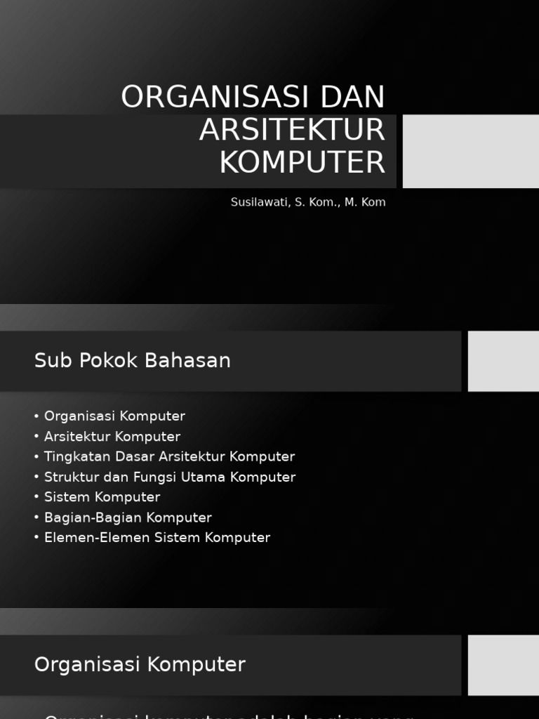 Pertemuan 2 Organisasi Dan Arsitektur Komputer | PDF