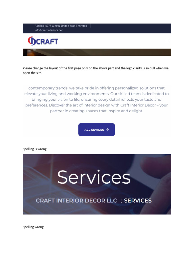 Craft - Website Amendment Request | PDF