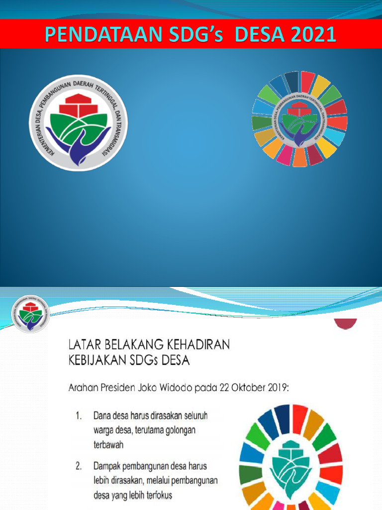 PB 1. Pendataan SDG's 2021-Bimtek | PDF