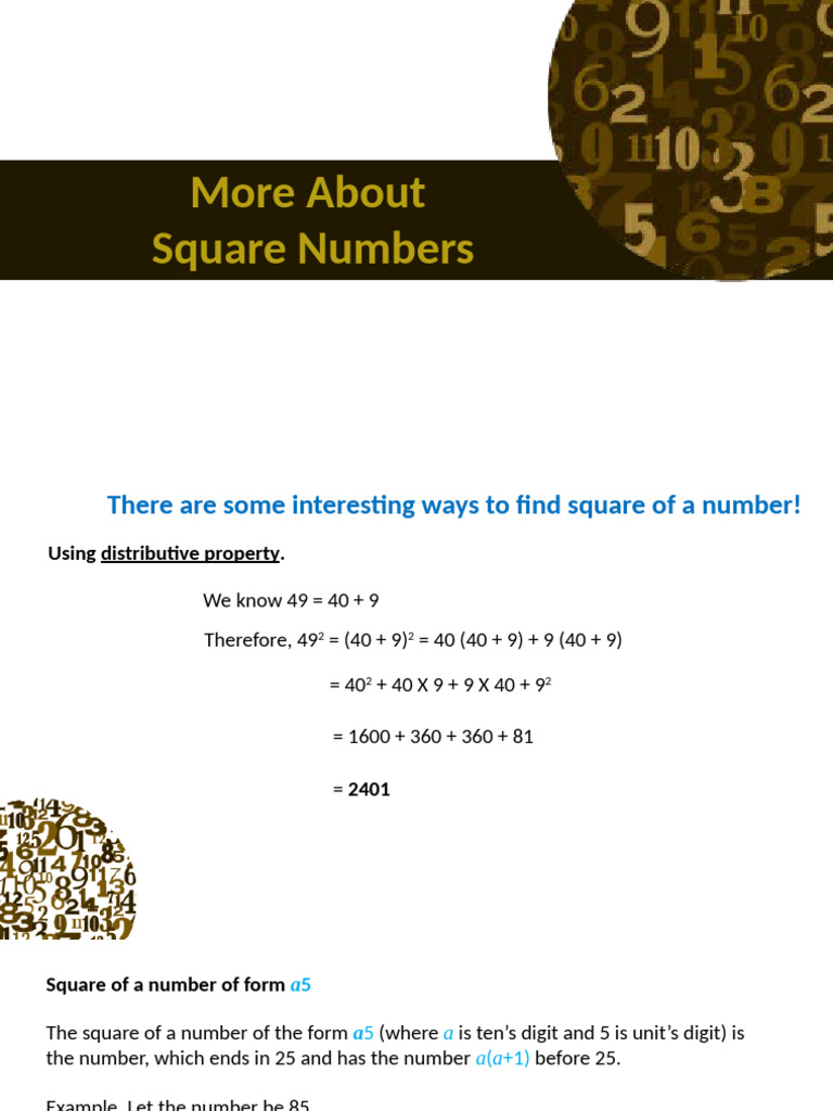 More About Square Numbers PDF