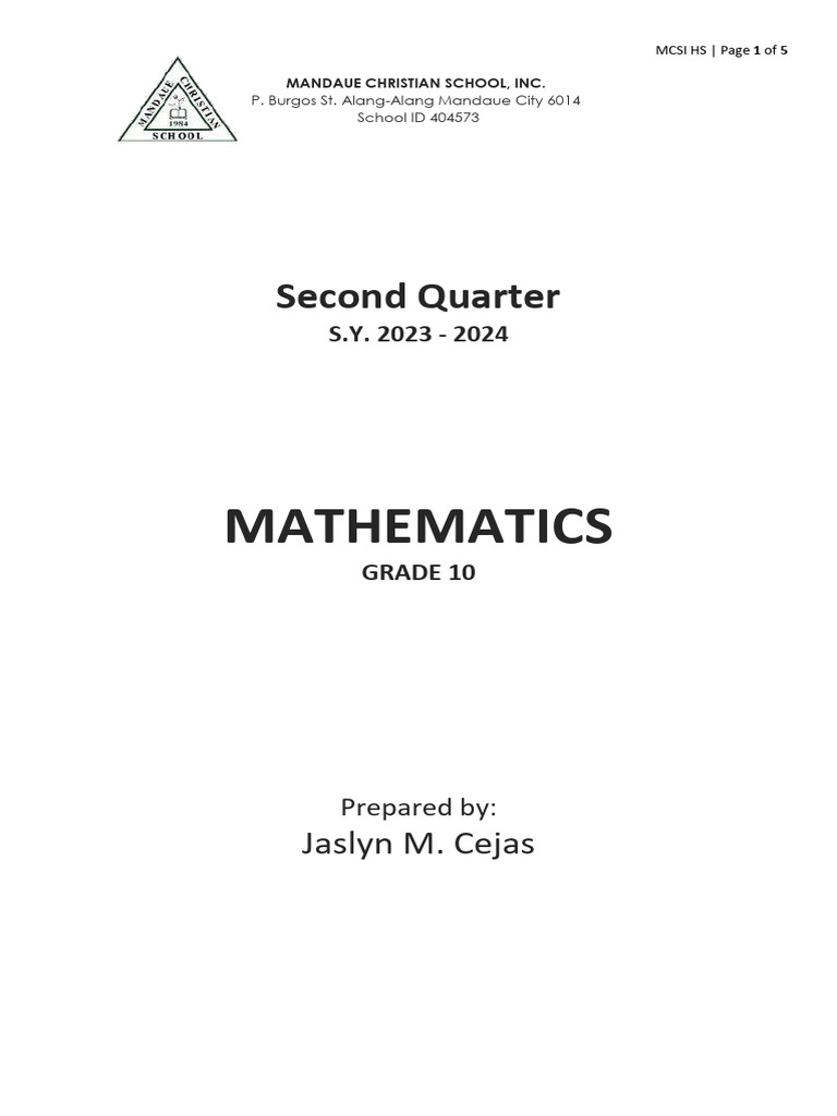 2Q Math | PDF