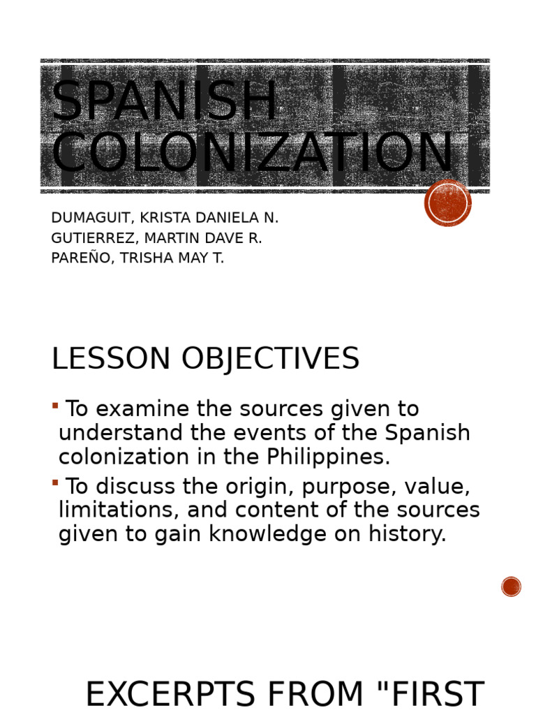 Hist 1 Spanish Colonization | PDF