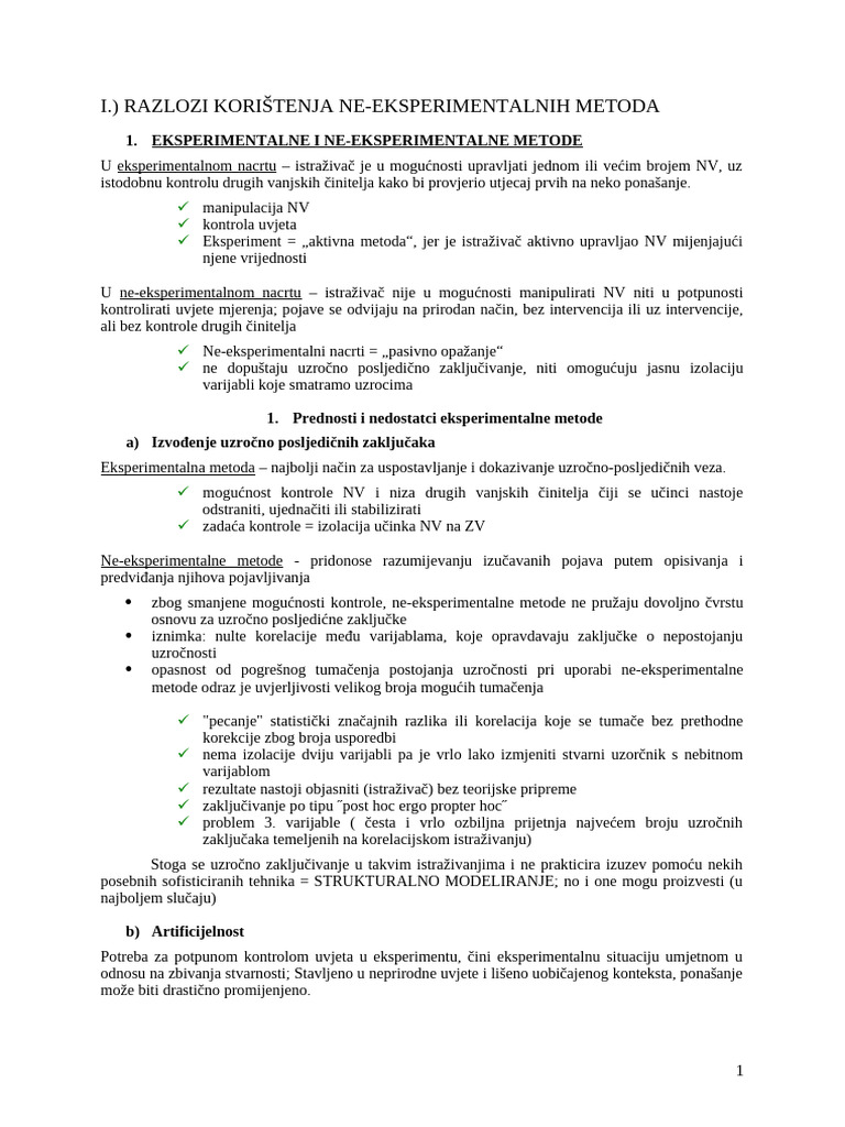 NEEKSPERIMENTALNE Skripta | PDF