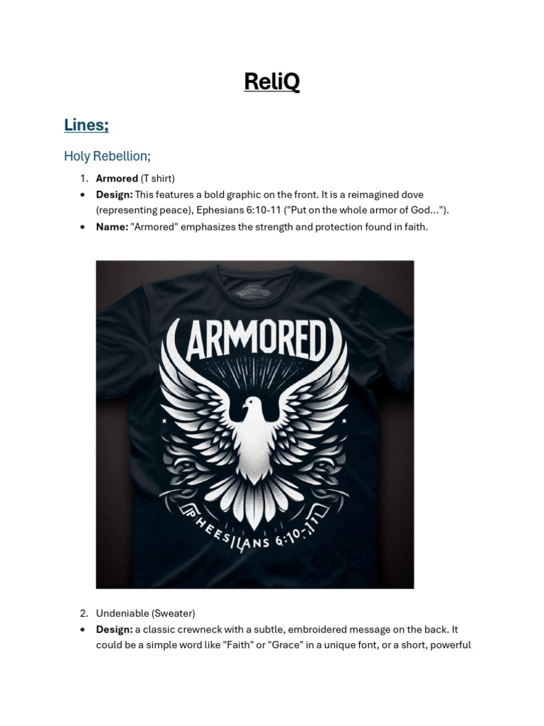 ReliQ Launch Lines | PDF