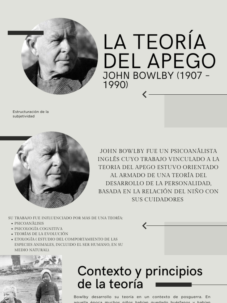 Bowlby - Teoría Del Apego 2023 | PDF