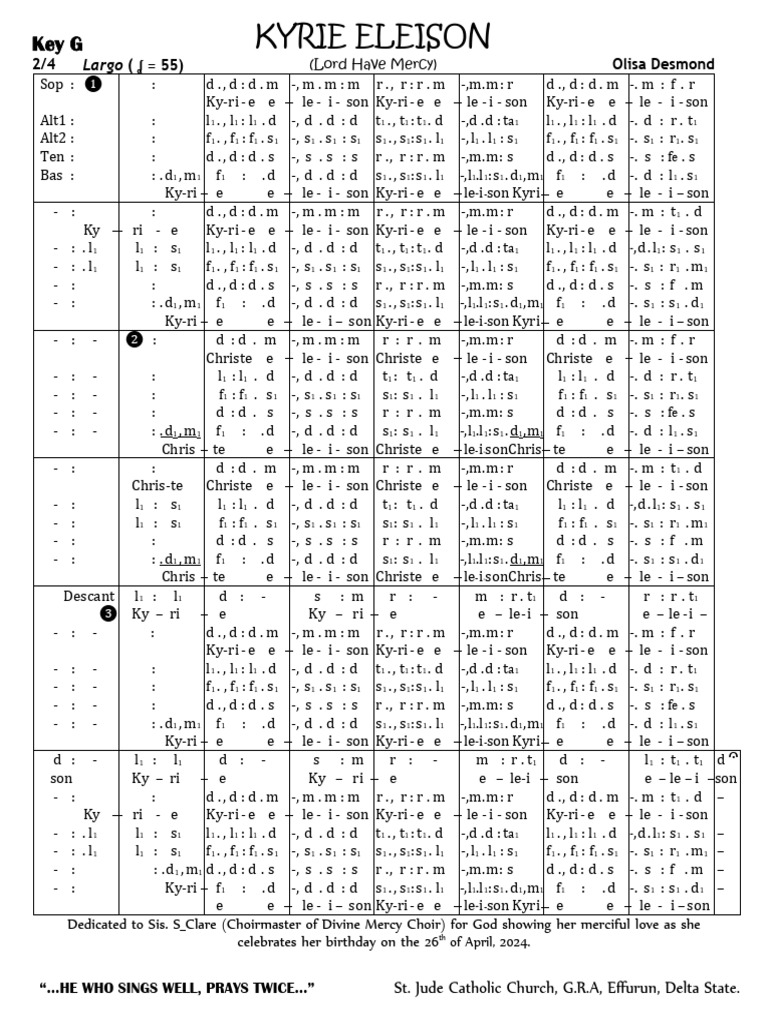 Kyrie Eleison (D.,D D.M, M.M M) | PDF | Christian Worship And Liturgy ...