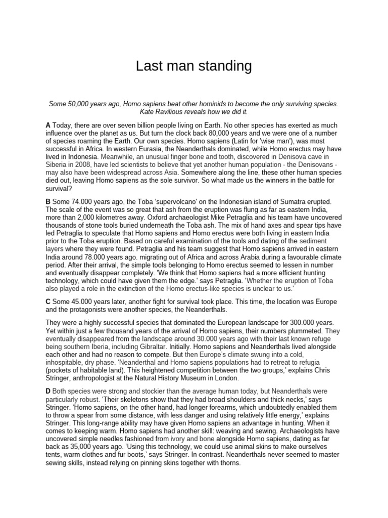 Week8 - Last Man Standing | PDF