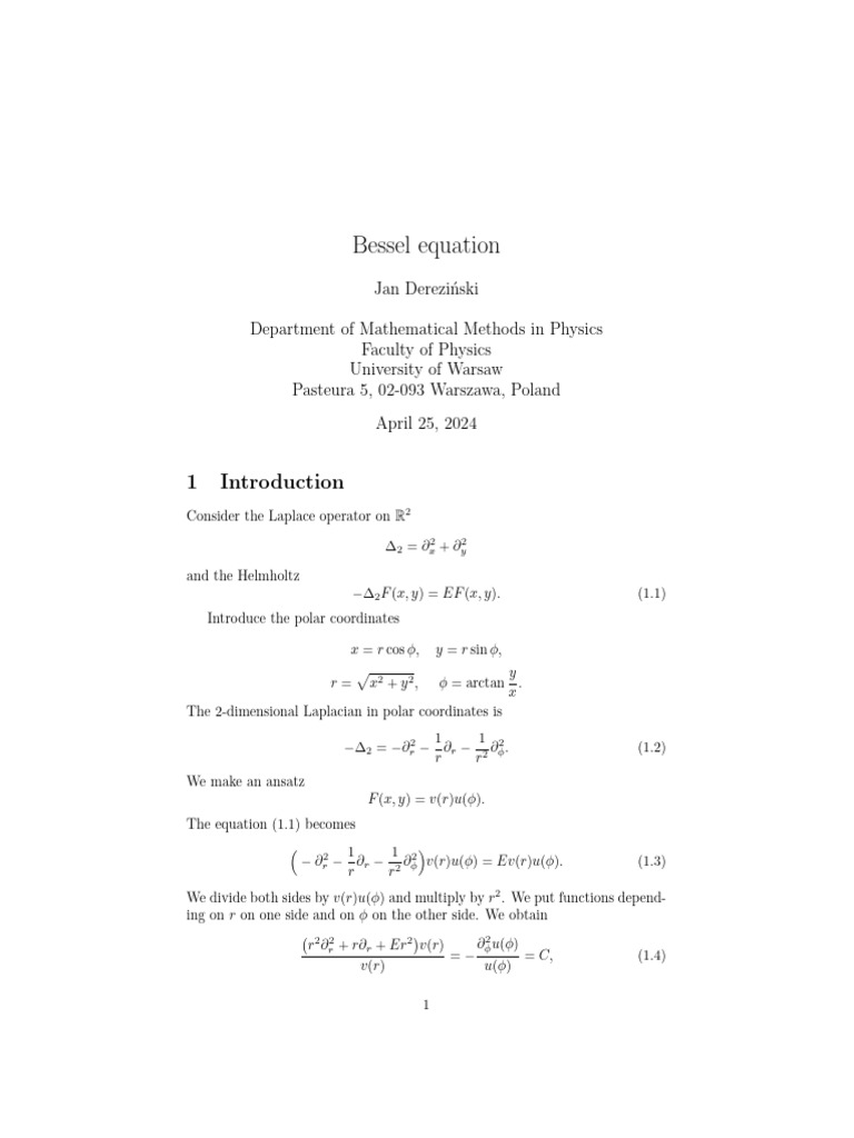 Bessel | PDF