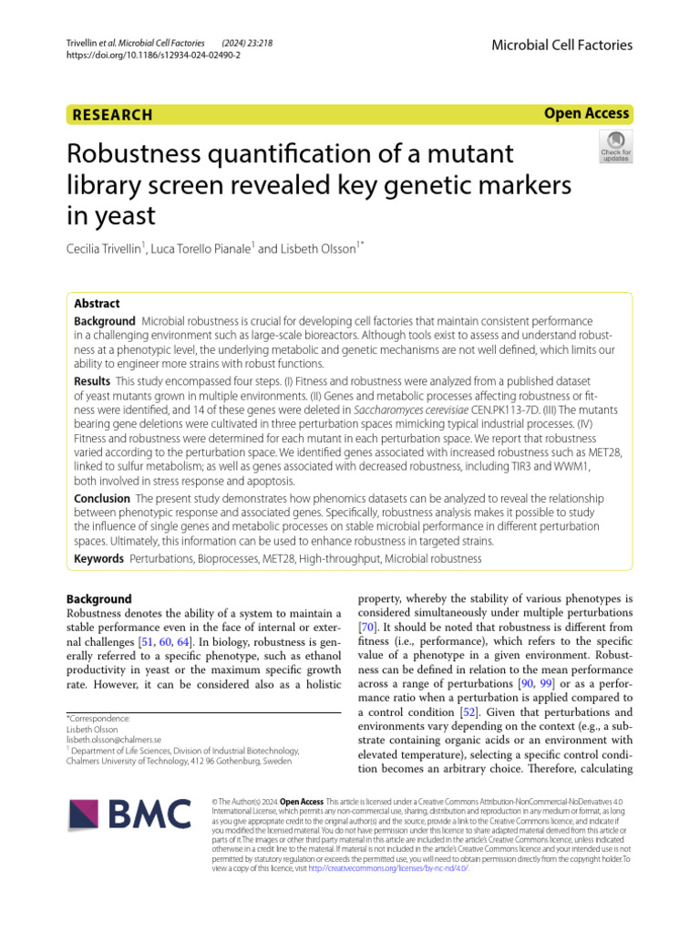 Robustness Quantification of A Mutant Library Screen Revealed Key ...