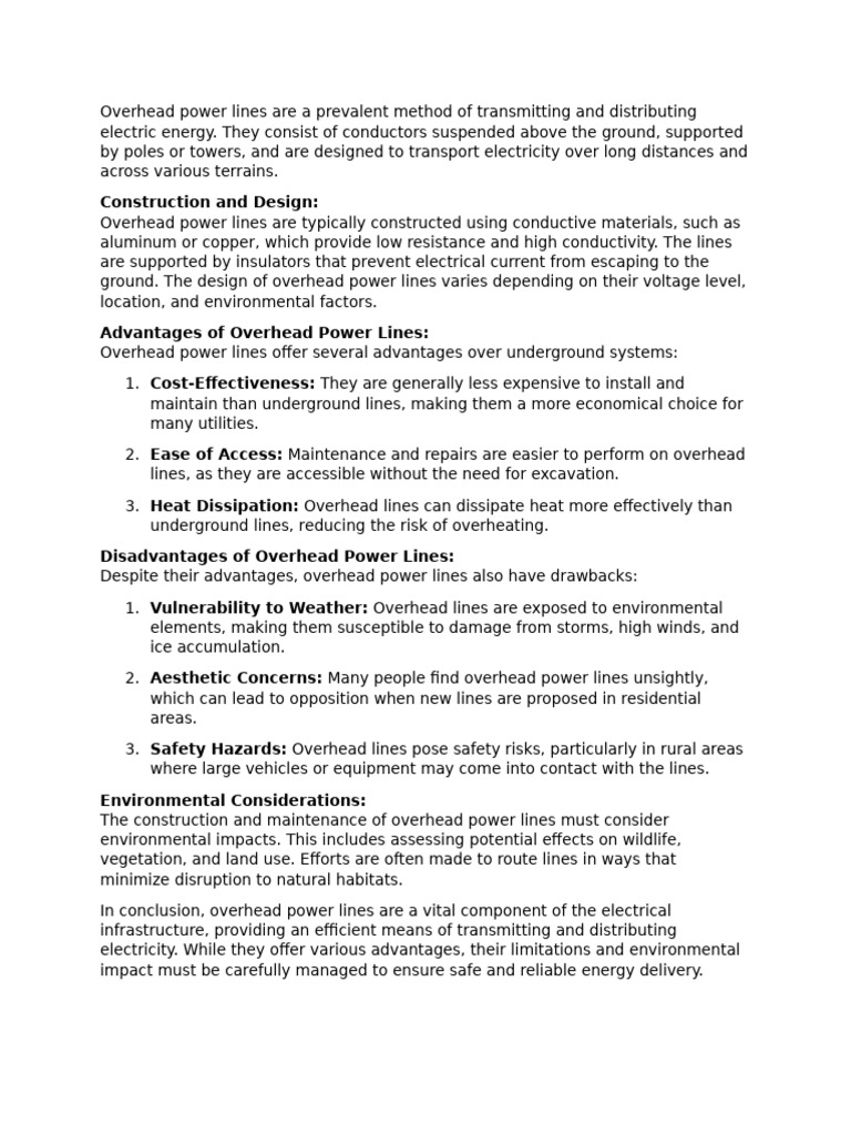 Overhead power lines | PDF