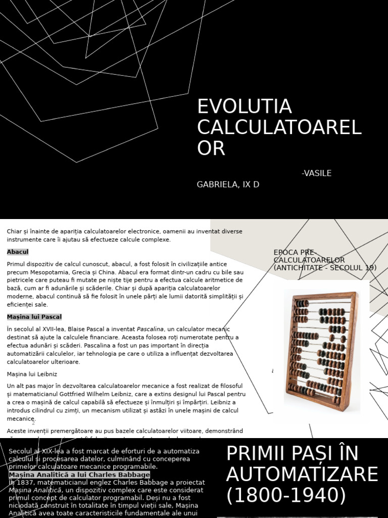 Evolutia Calculatoarelor | PDF