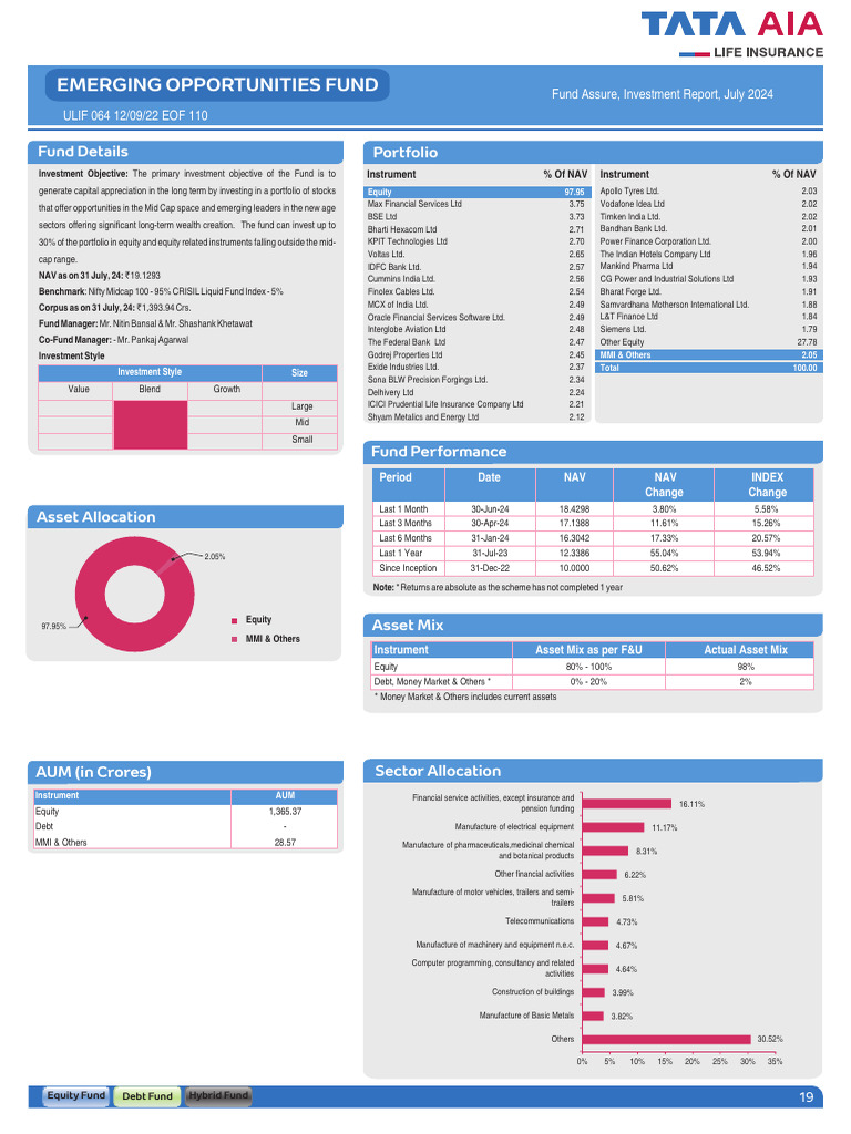 Tata Emerging Opportunities Fund | PDF | Investing | Asset Management