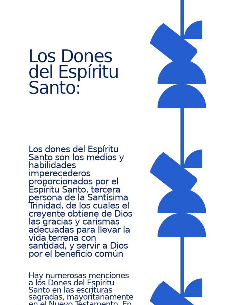 Los Dones Del Espíritu Santo - Presentación | PDF