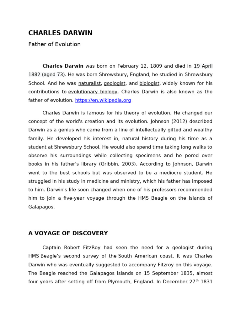 Charles Darwin | PDF