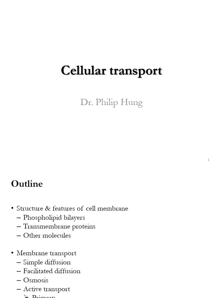 L4 L5 Cellular Transport (1) | PDF