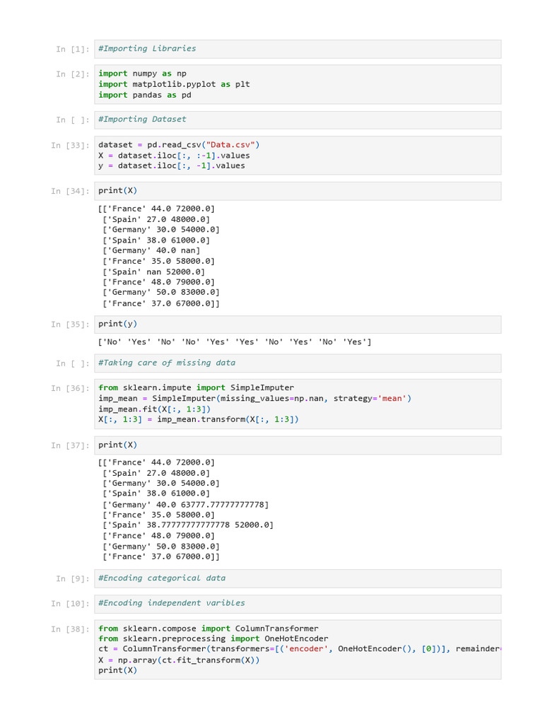 Data Preprocessing | PDF