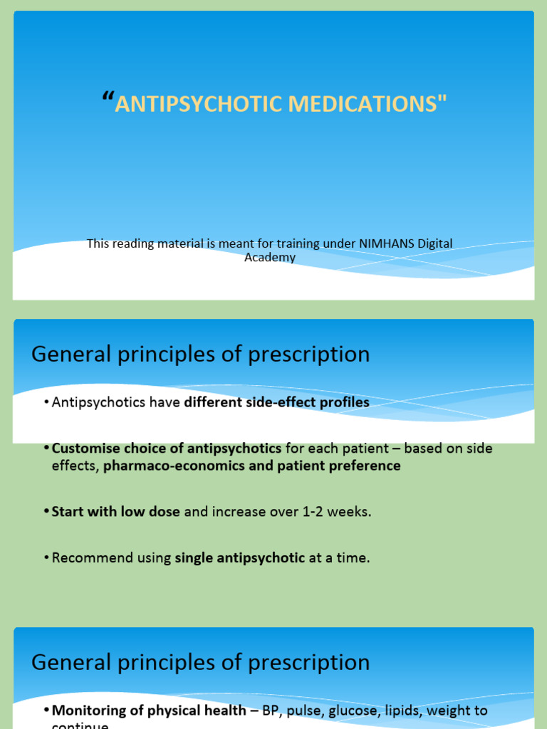 AntiPsychotics Medications | PDF