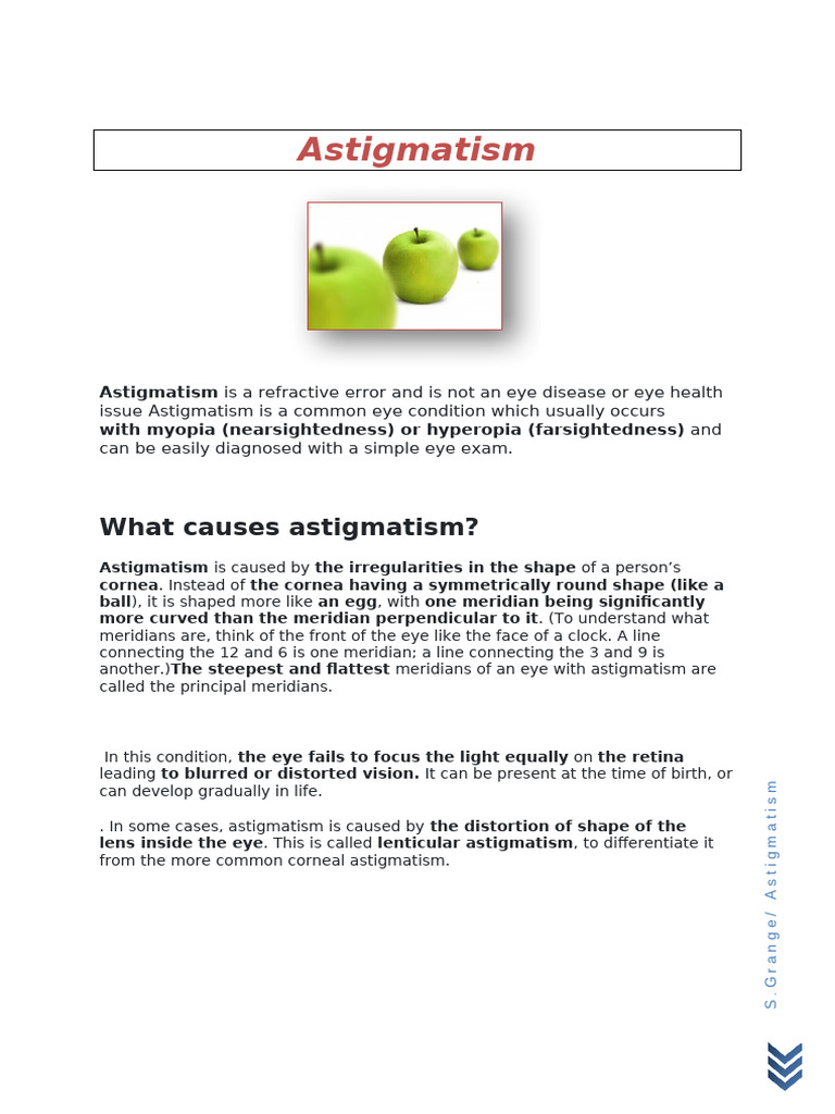 OL 2 Astigmatism | PDF