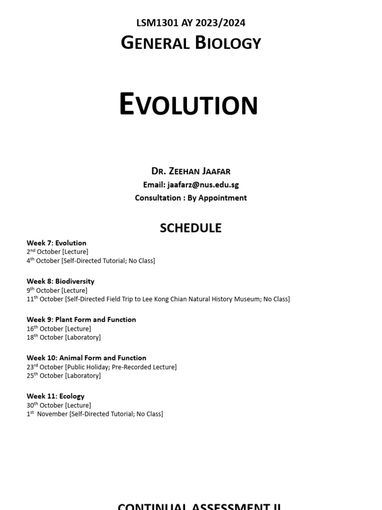 Evolution 2023 Lecture | PDF