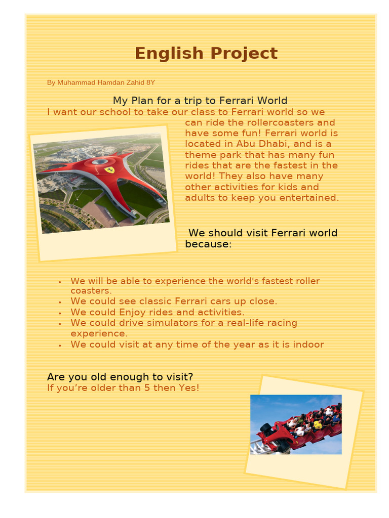 English Project Hamdan 8Y | PDF