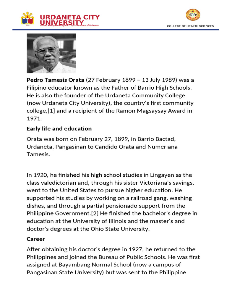 Pedro Tamesis Orata | PDF