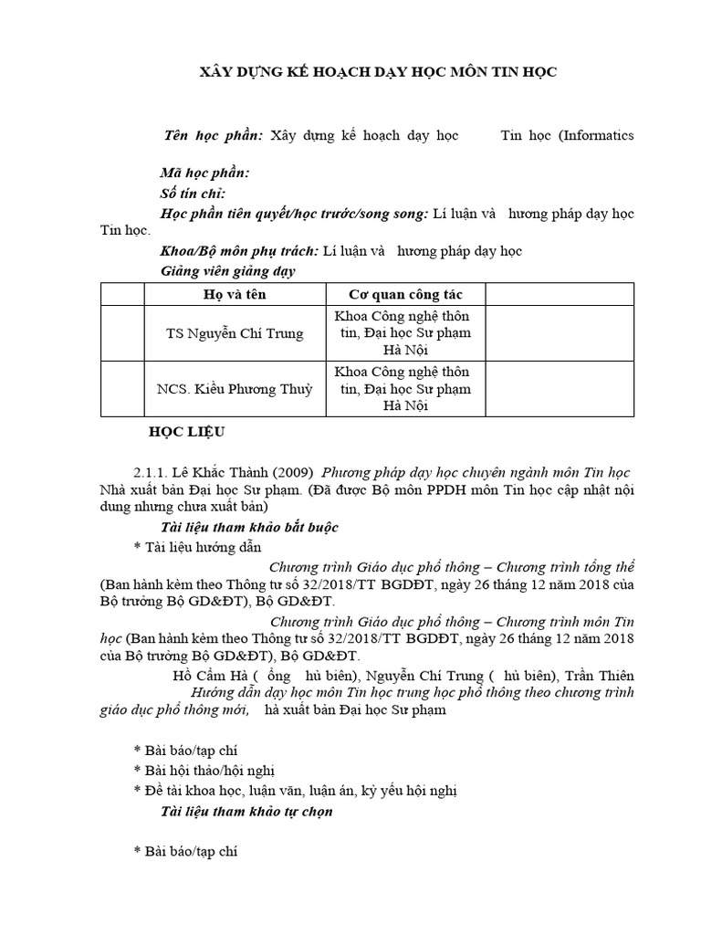 De Cuong Chi Tiet | PDF