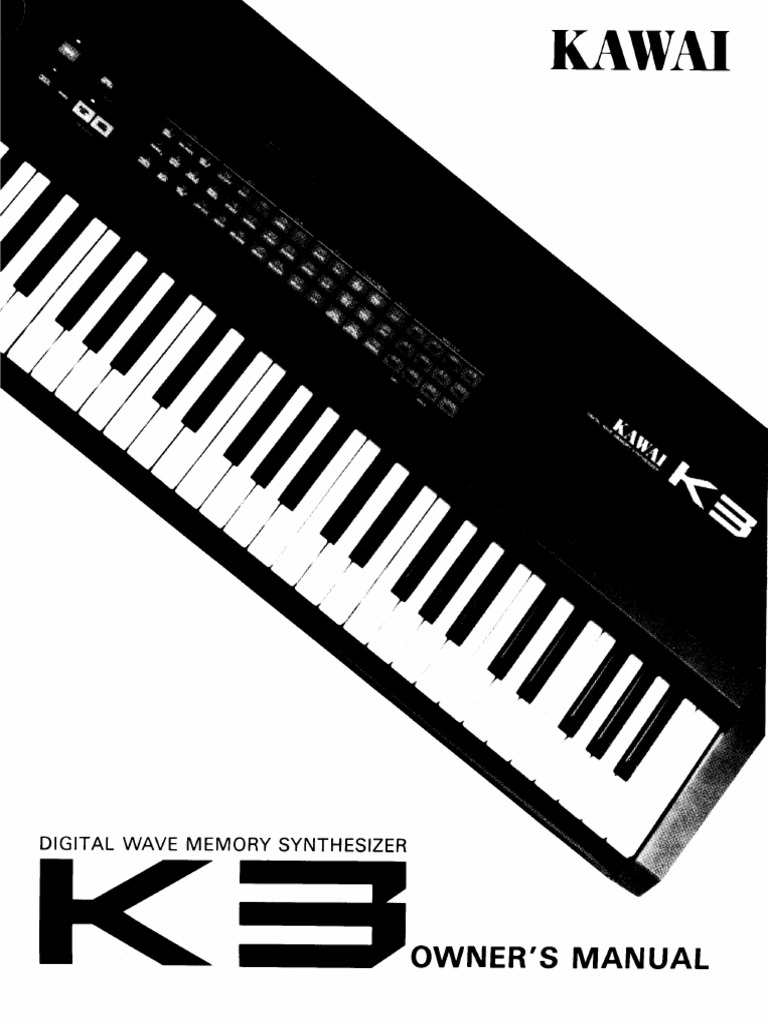 Kawai K3 Synthesizer Manual | PDF