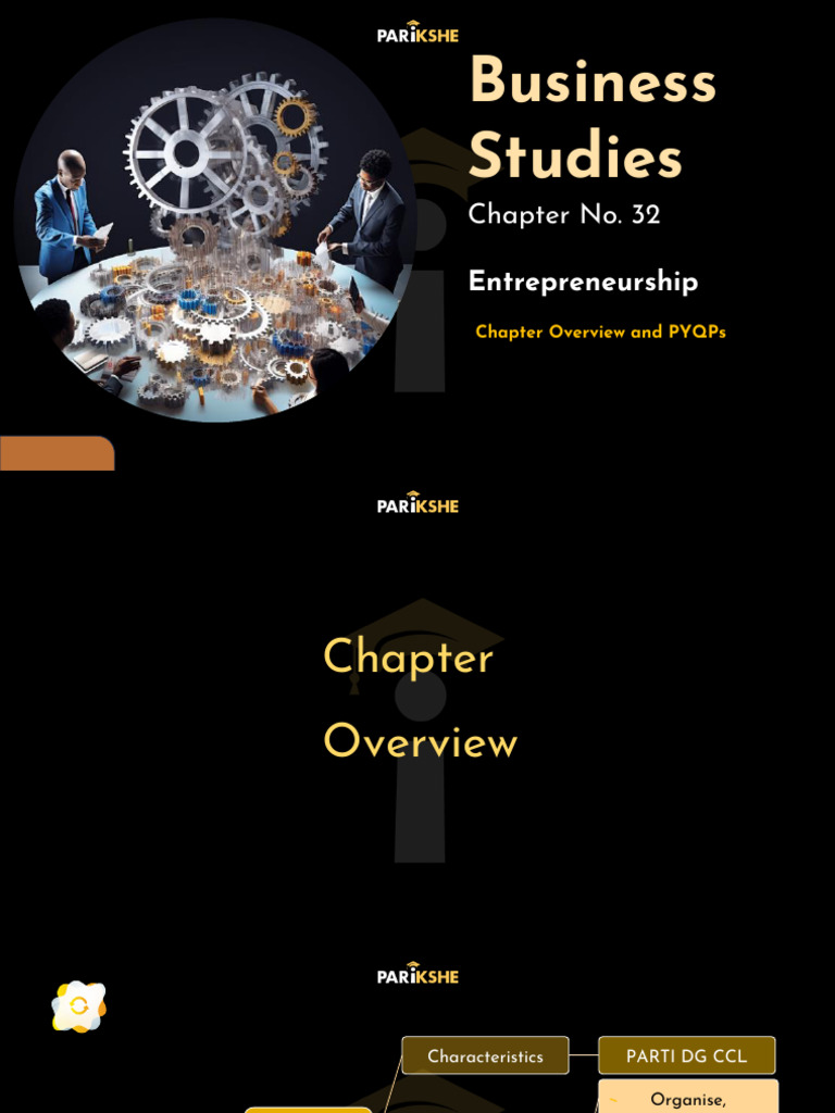Entreprenuership - Chapter Overview and PYQPs | PDF