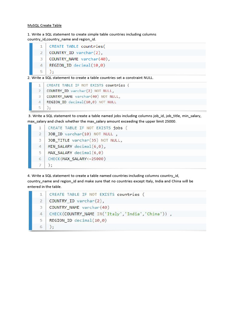 XI MYSQL Practical File (5) | PDF