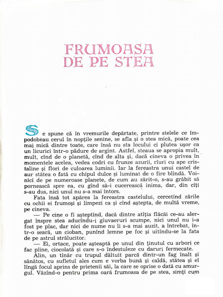 Frumoasa de Pe Stea | PDF