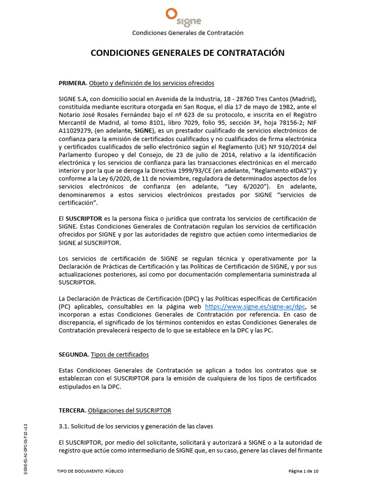 Condiciones | PDF