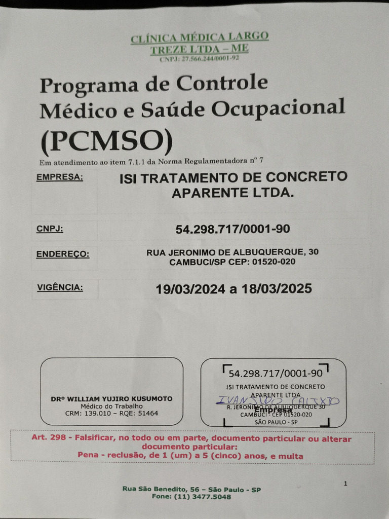 Capa Pcmso | PDF