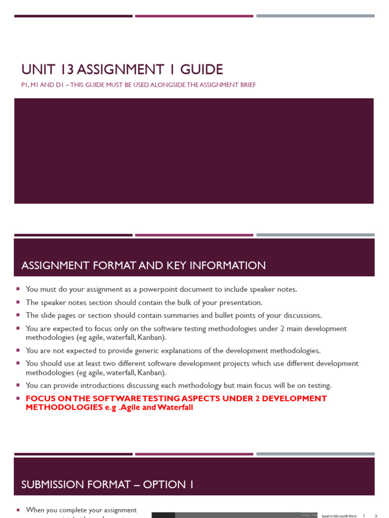 Unit 13 Assignment 1 Guide | PDF