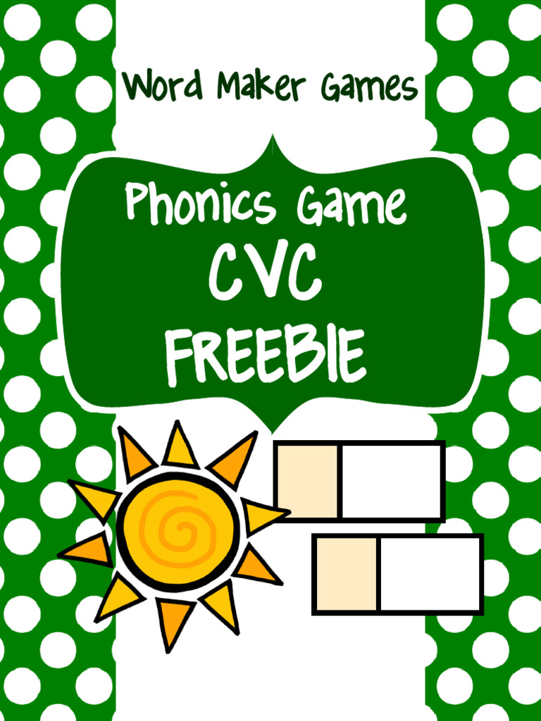 Phonics Game: Word Maker Games | PDF