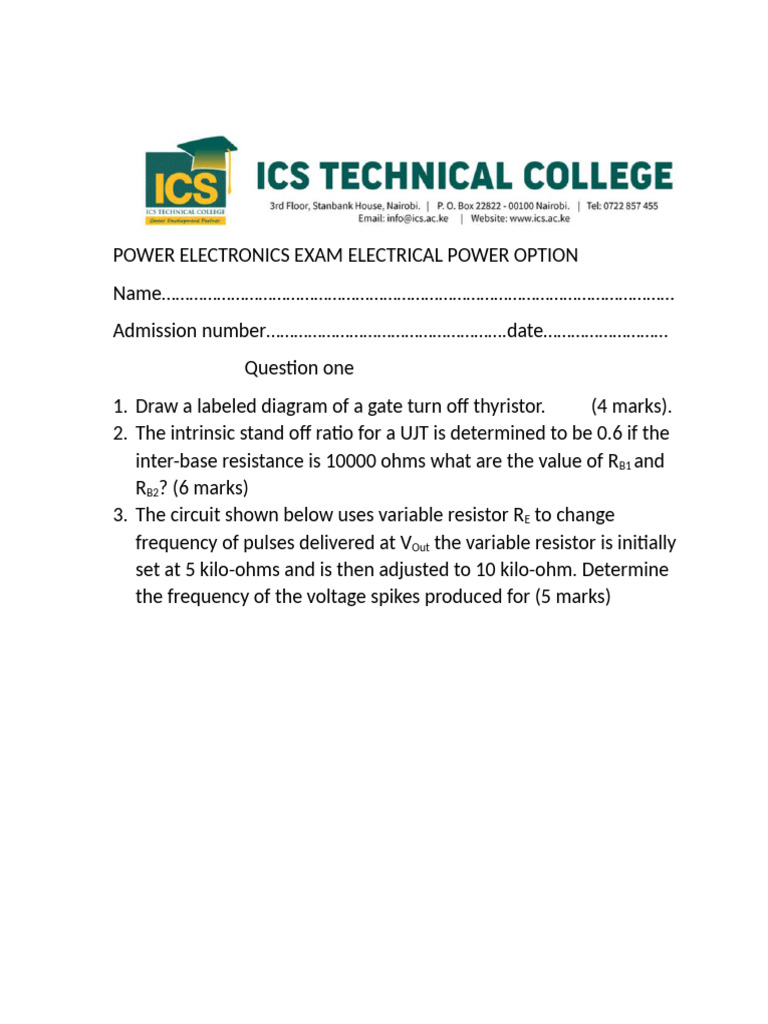 Power Electronics Exam | PDF