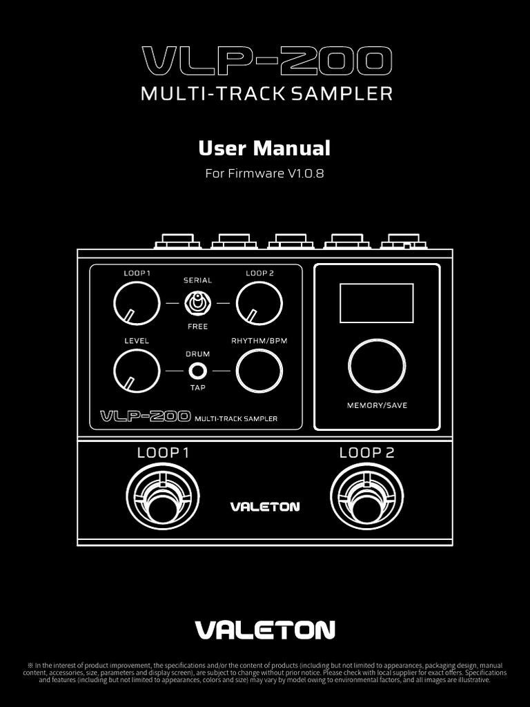 VLP-200 - Online Manual - EN - Firmware V1.0.8 | PDF