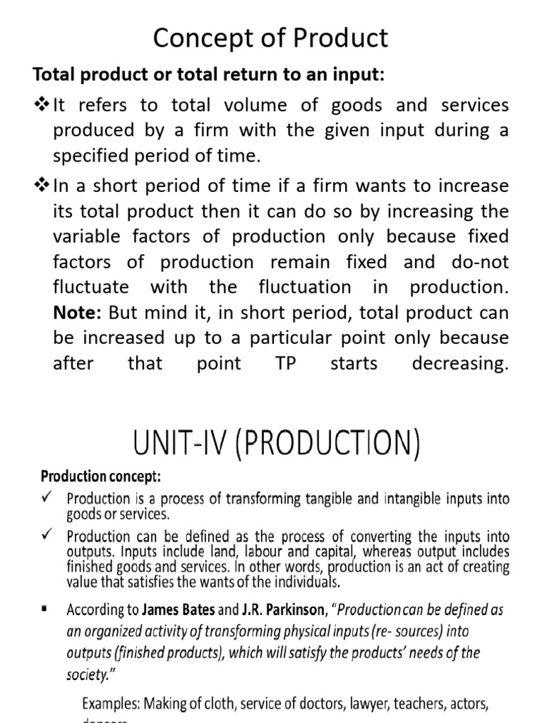 Short Run Production Function | PDF