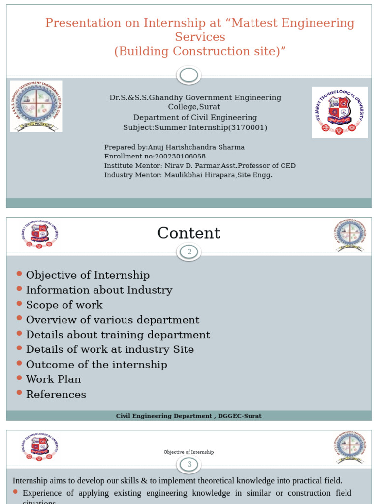 Internship PPT Outlines (4) | PDF